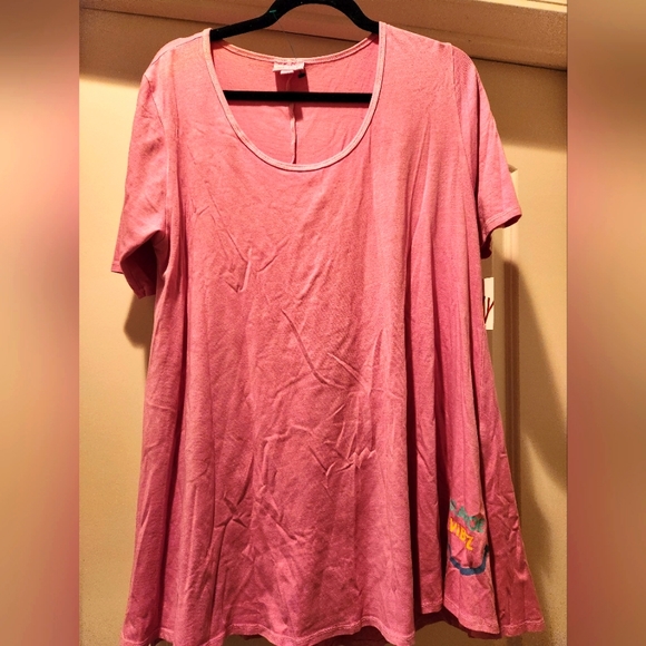 LuLaRoe | Tops | Nwt Lularoe Pink Supply Vibez T Shirt | Poshmark